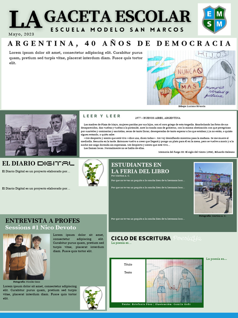 La Gaceta Escolar EMSM 2023 Mayo | PDF