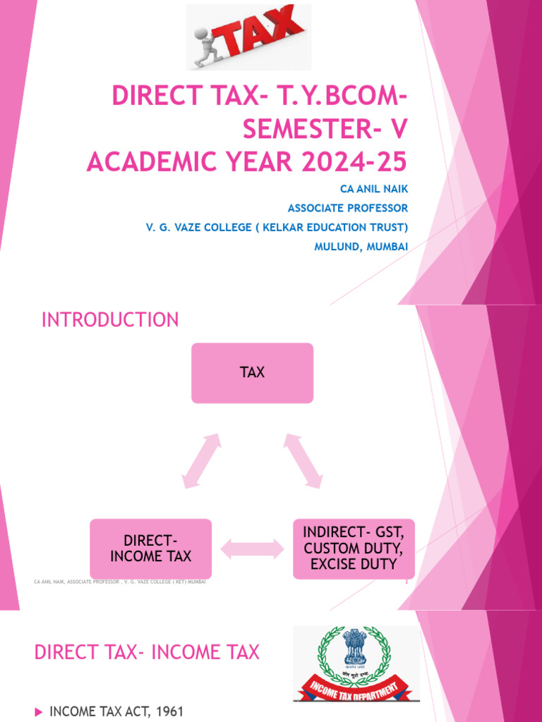 Income Tax Tybcom Defn, Residential Status 1-32 - Ac Yr 24-25 | PDF | Citizenship | Taxes