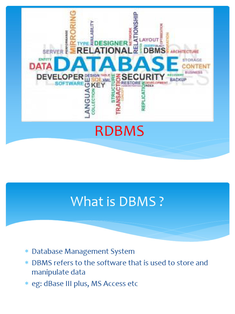 RDBMS DBMS | PDF