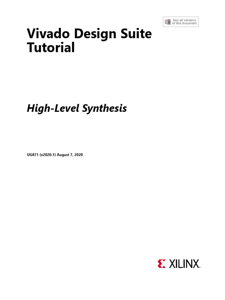 Ug871 Vivado High Level Synthesis Tutorial | PDF