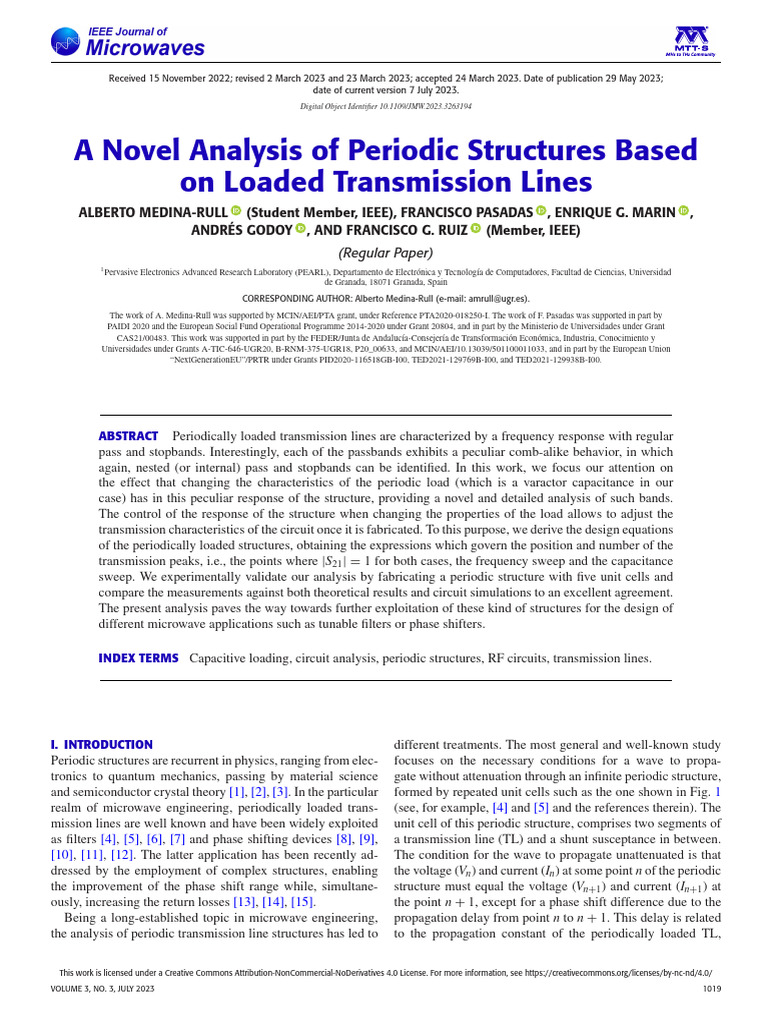A Novel Analysis Of Periodic Structures Based On Loaded Transmission