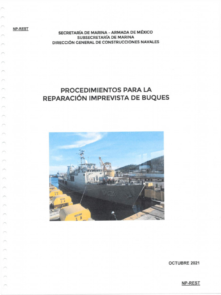 Procedimiento para La Rep. Imp. de Buques - 091556 | PDF