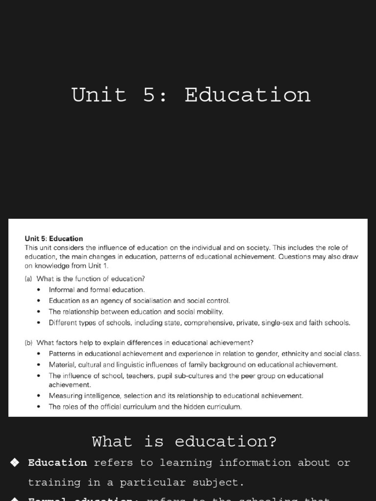Unit5 Education | PDF