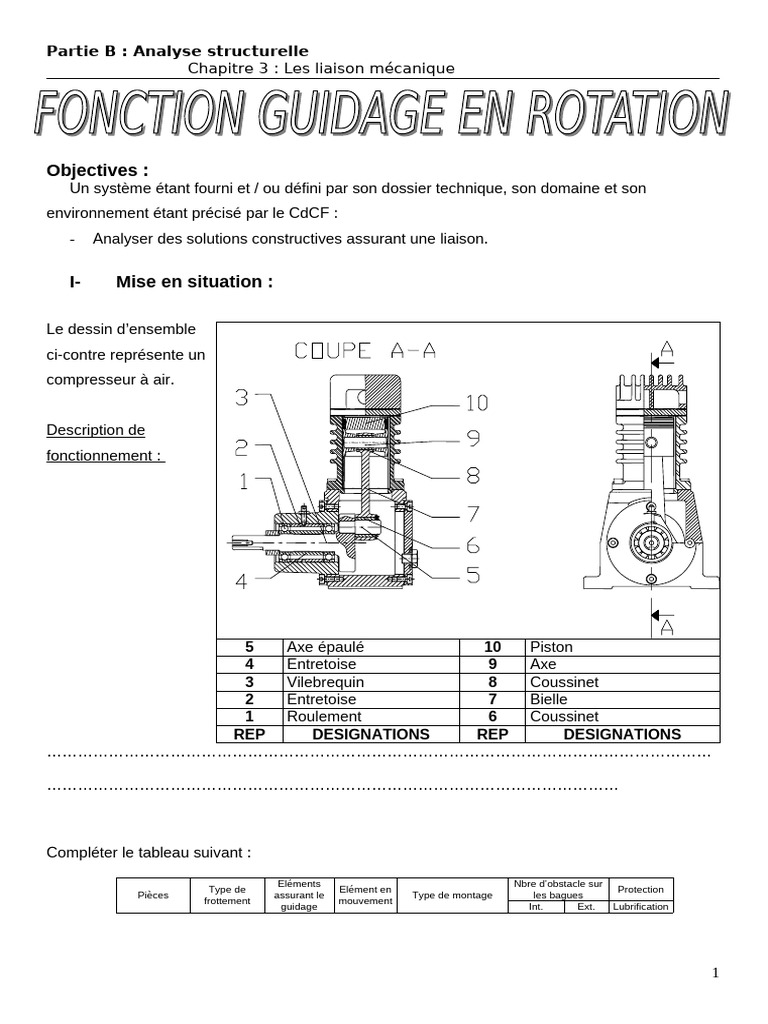 Lecon Guidage en Rotation | PDF