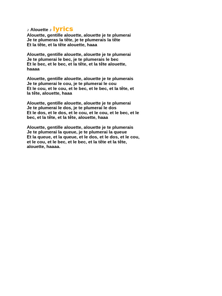 Alouette | PDF