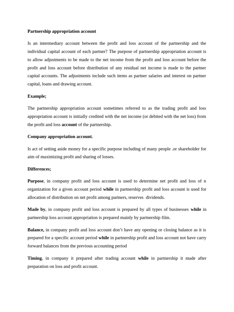 Partnership appropriation account | PDF