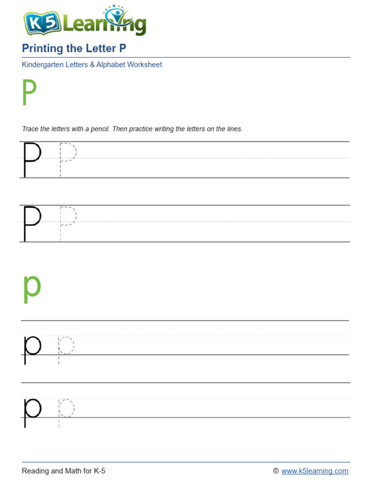 Printing Letters P | PDF