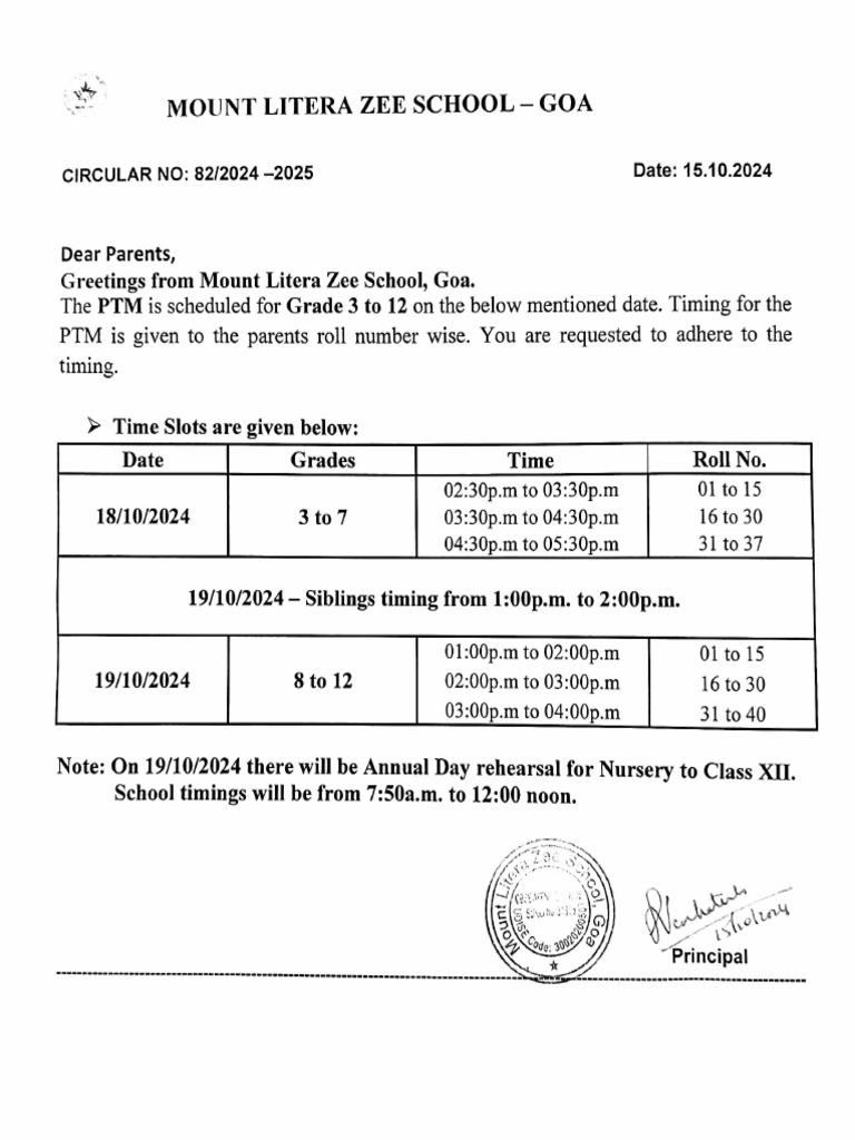 PTM Circular - (GR 3 To 12) (1) 15-Oct-2024 16-15-35 | PDF