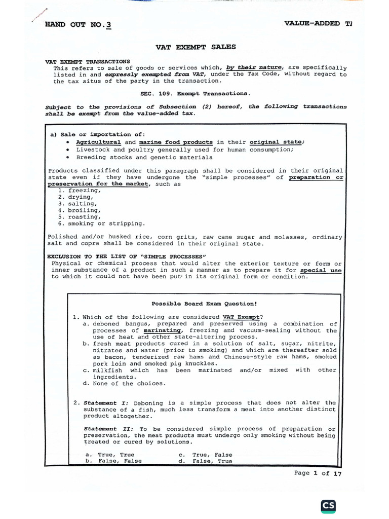 VAT-EXEMPT-SALES-3 | PDF