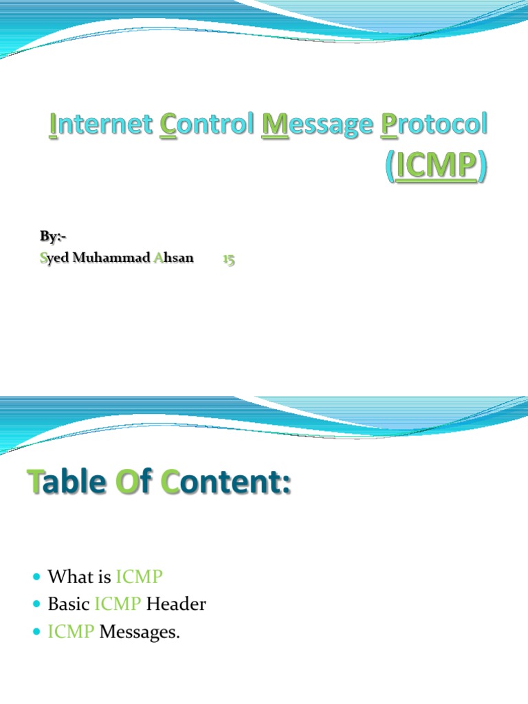 Internet Control Message Protocol (ICMP) | Internet Protocols | Wide ...