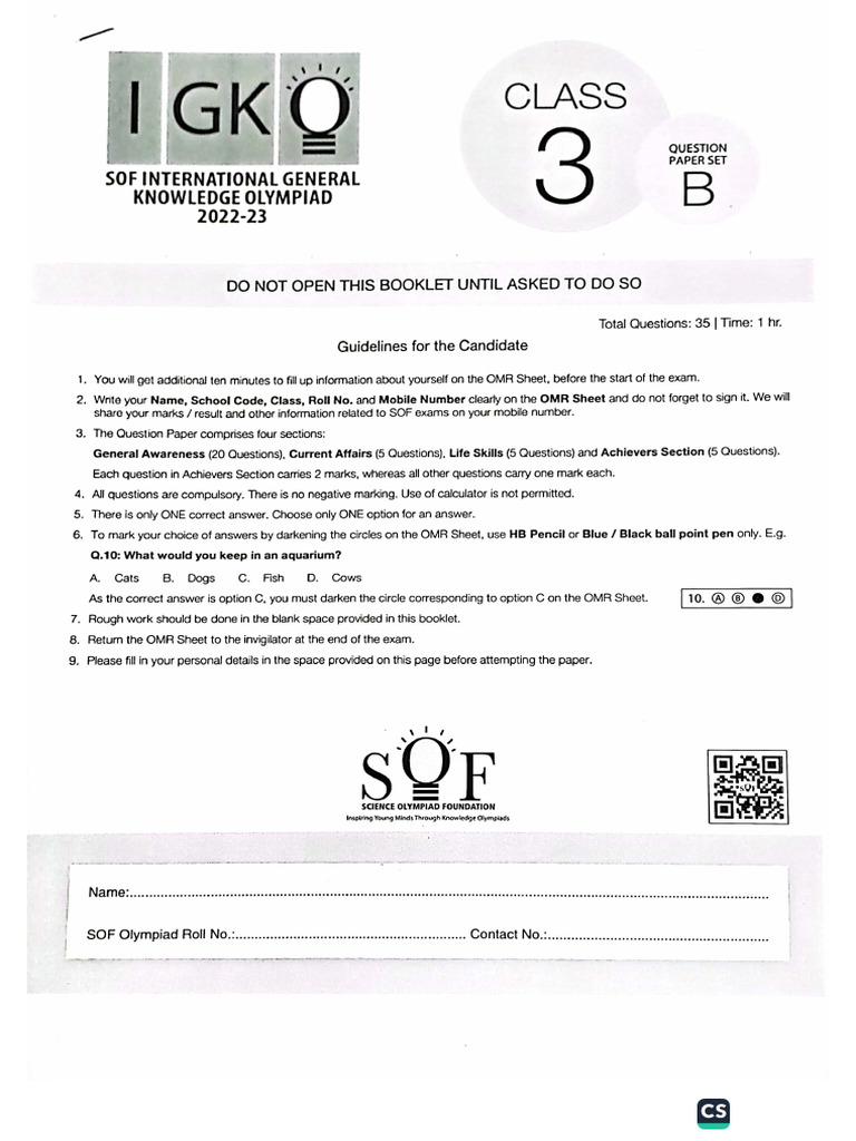 9168909-Igko Class 3 2022 | PDF