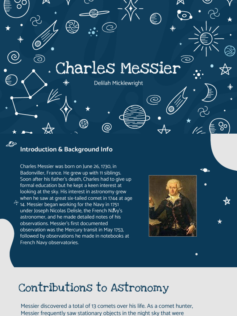 History of Astronomy Project, Charles Messier | PDF | Astronomy ...