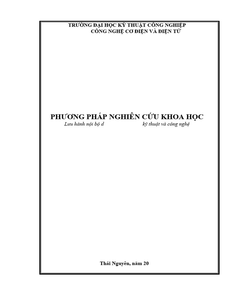 Giao Trinh - Phuong Phap NCKH | PDF