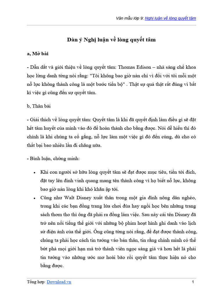 Nghi Luan Ve Long Quyet Tam | PDF