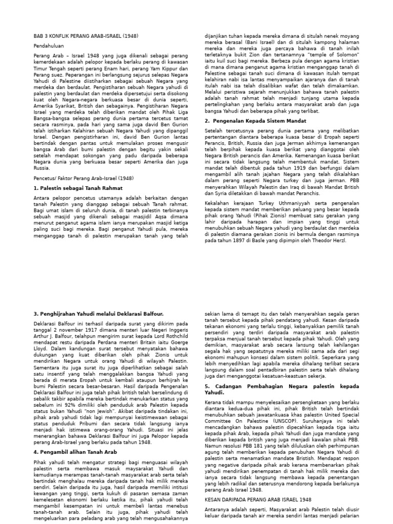 Bab 3 Perang Arab-Israel | PDF