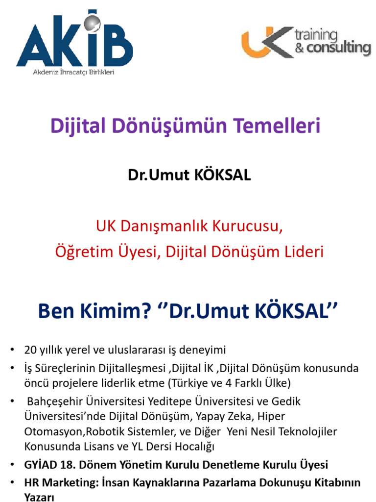 AKiB Dijital Donusum Atolye Hafta 1 DD Temelleri 15.10.2021 | PDF