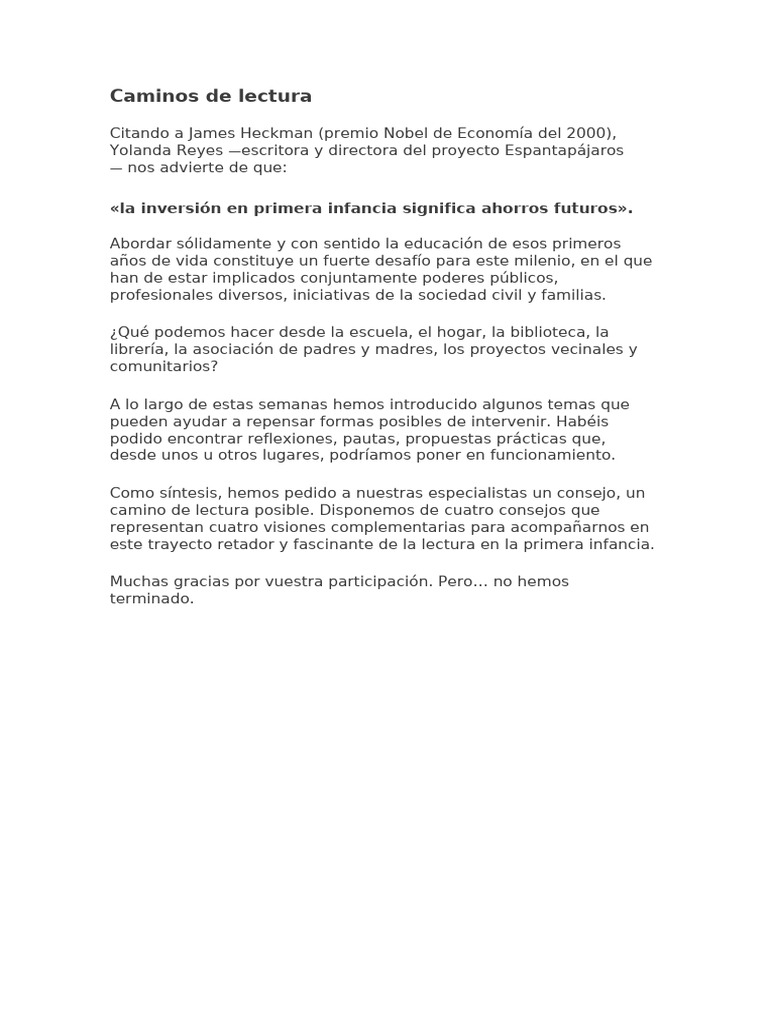 Caminos de Lectura | PDF