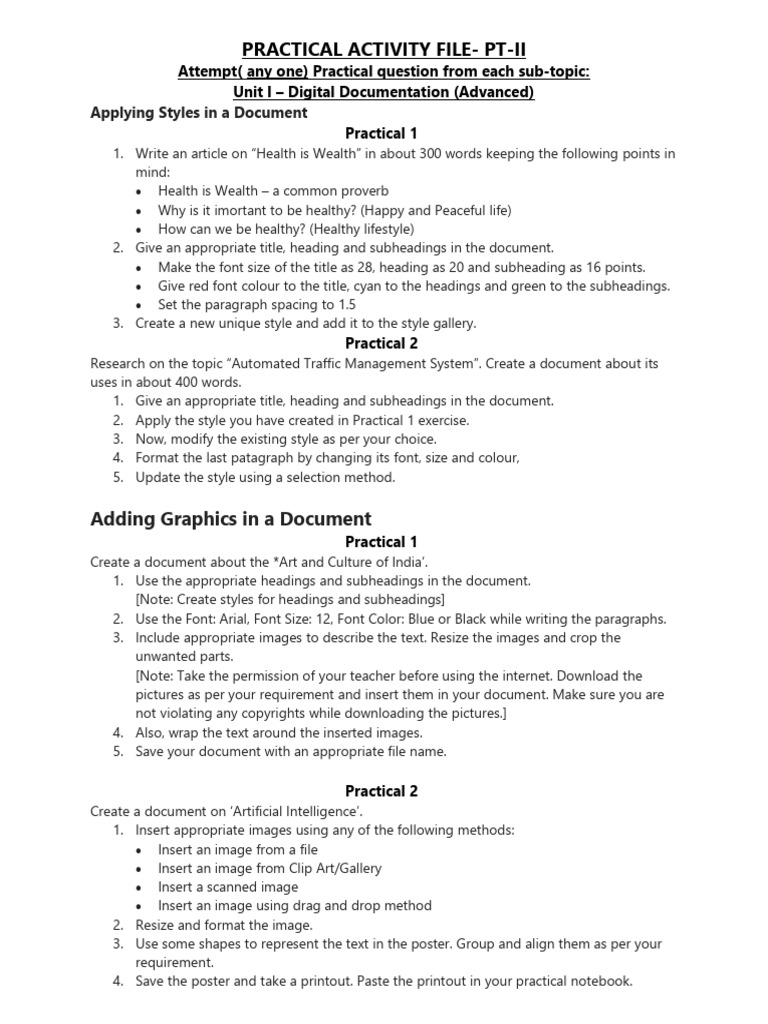 Practical File - Classx | PDF