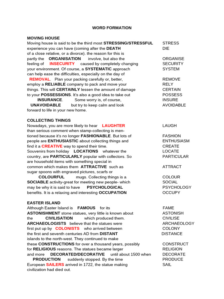 WORD FORMATION | PDF