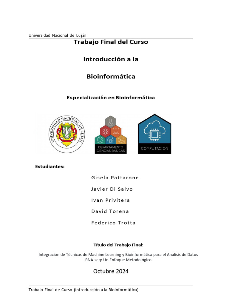 TF Bioinformatica | PDF