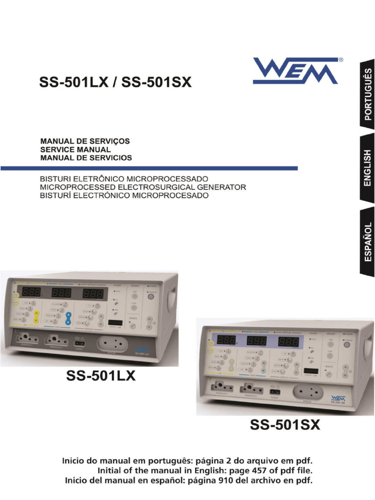Manual de Servicio Electrobisturi Wem | PDF