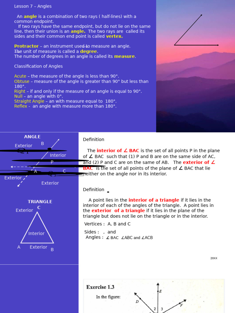 Lesson 6 Angles | PDF