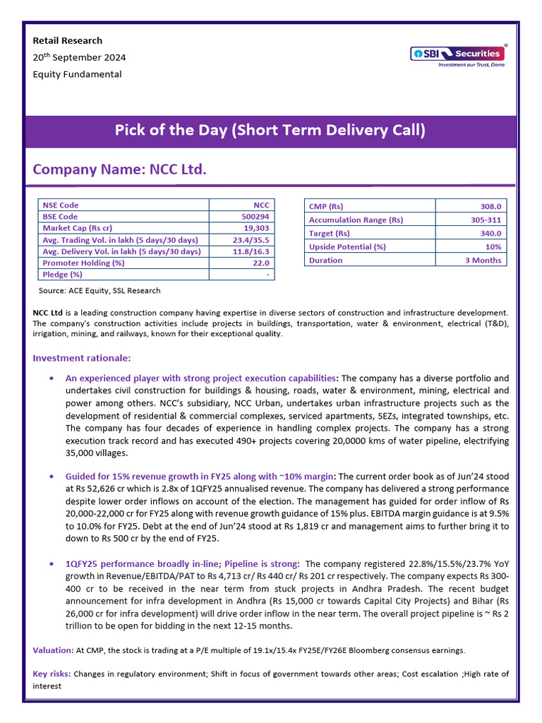 Short Term Delivery Call | PDF