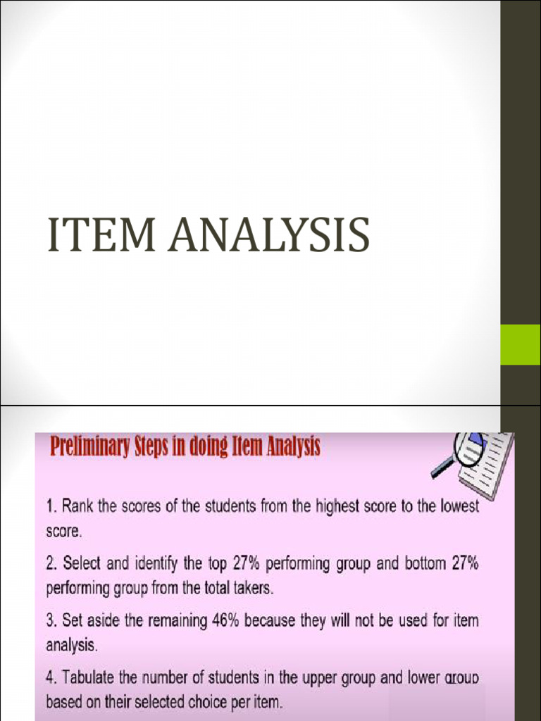 Item Analysis | PDF