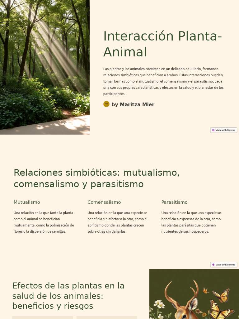 Interaccion Planta Animal | PDF