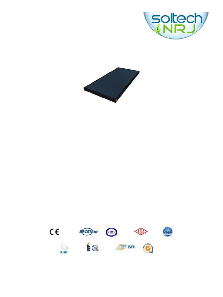 SOLTECH-NRJ Capteur Solaire Plat 21 M | PDF