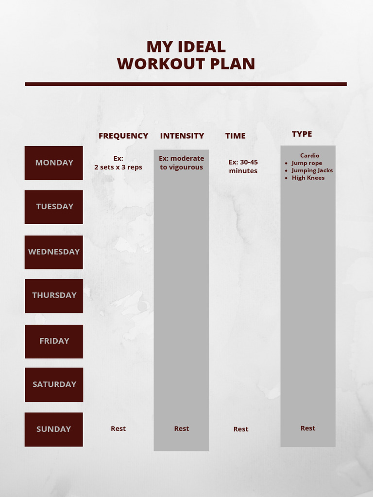 Workout Plan Sample PDF | PDF