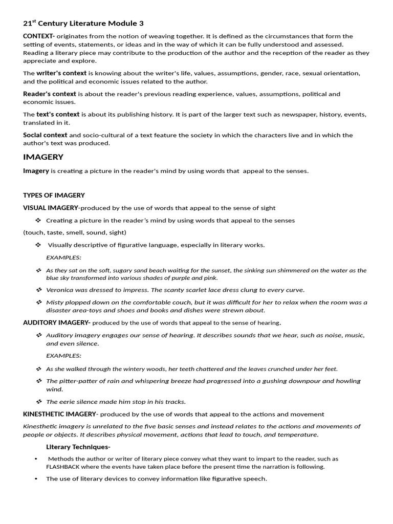21st Century Literature Module 3 | PDF