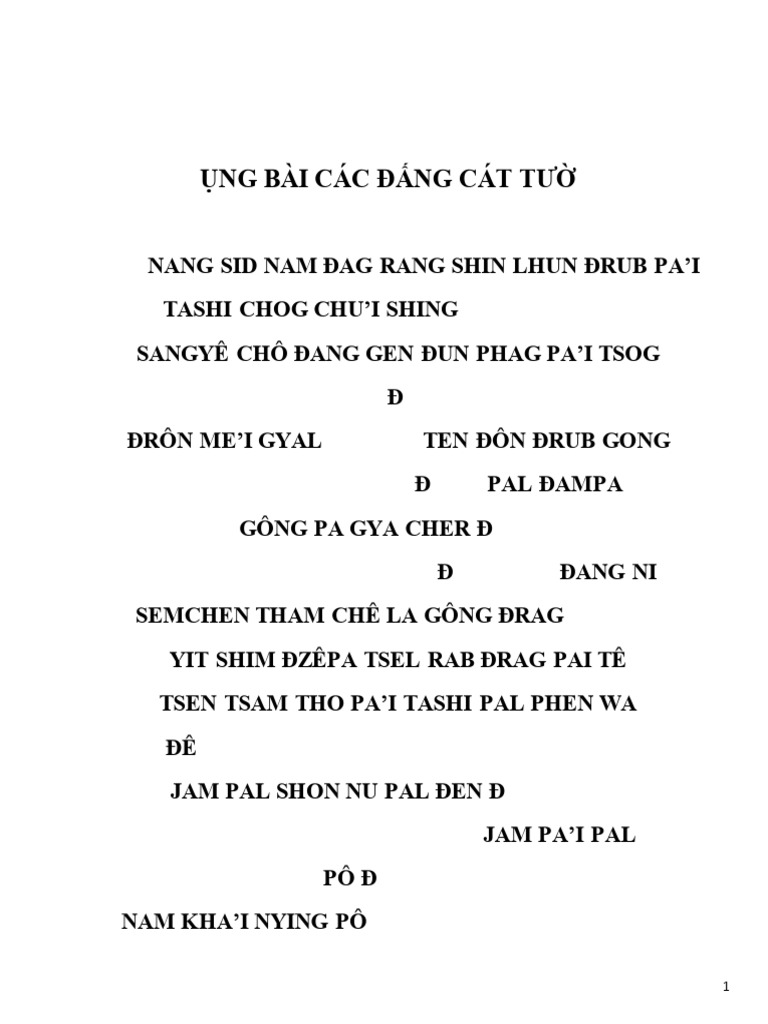 Tam Dang Cat Tuong | PDF