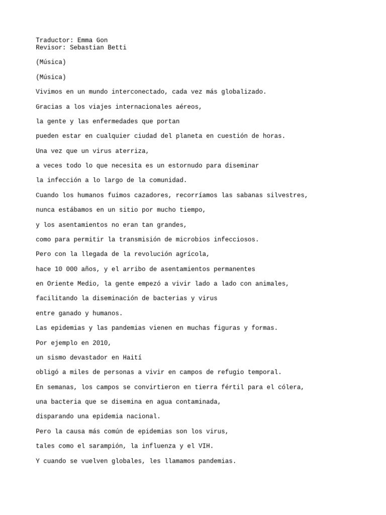 (Spanish) How Pandemics Spread (DownSub - Com) | PDF