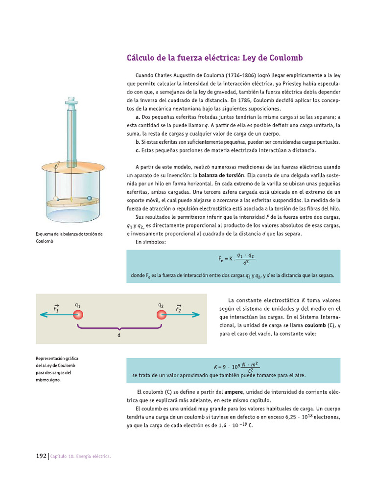 Ley de Coulomb - Campo Electrico | PDF