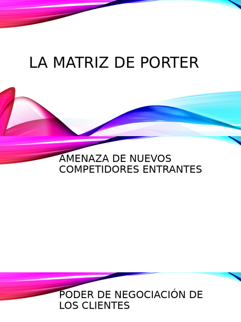 La Matriz de Porter 2024 | PDF | Negocios | Finanzas y dinero