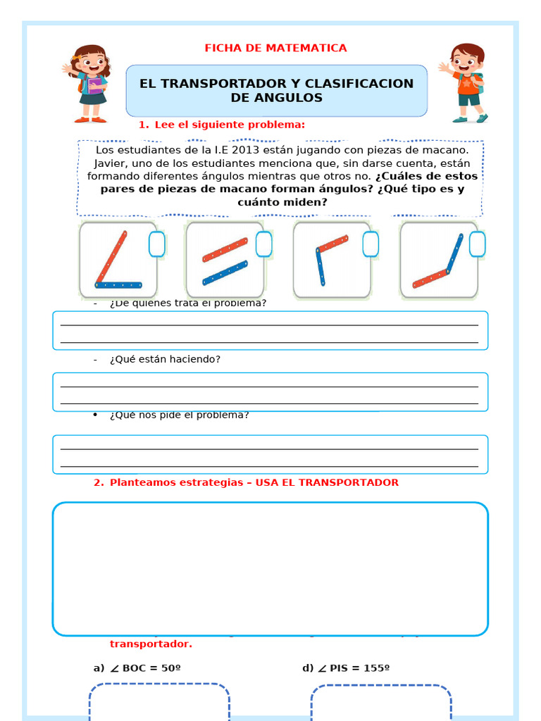 Ficha Mate Mart 15 Transportador y Angulos 933623393 Yessenia Carrasco | PDF