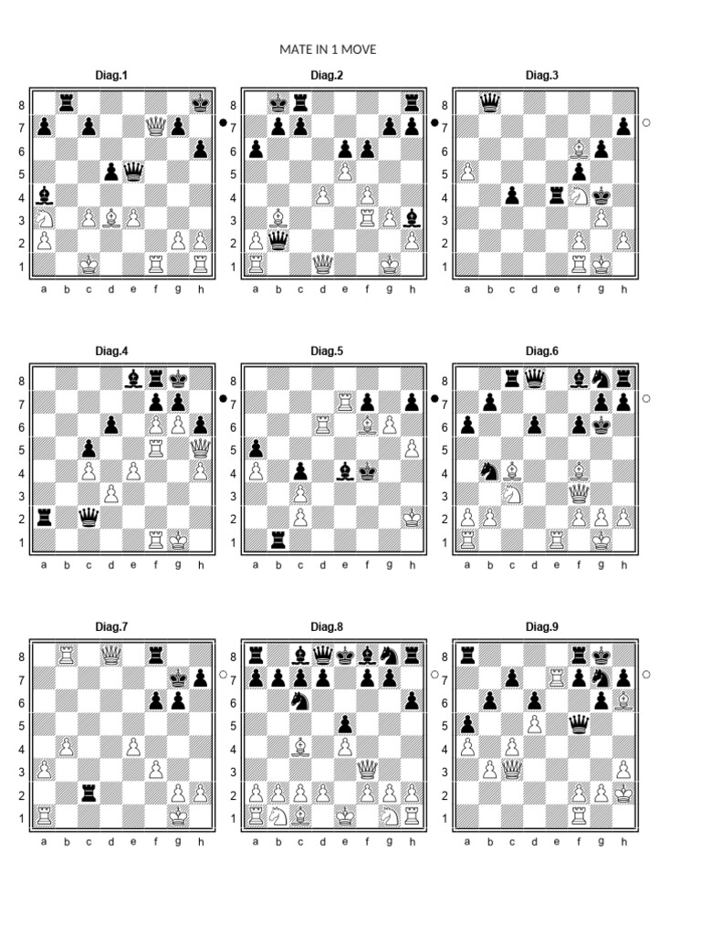 Chess Basic - 6 (Mate in 1 (70 Puzzles) ) | PDF
