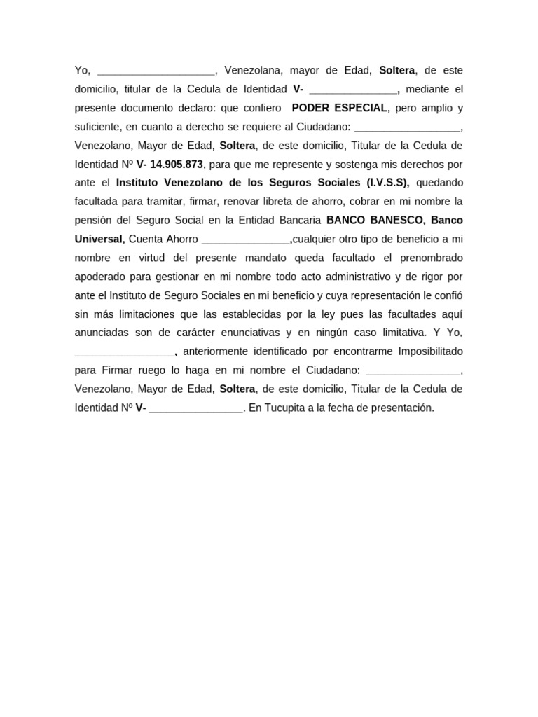 poder especial | PDF