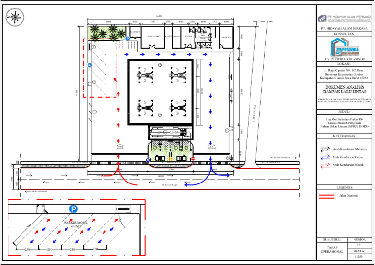 19.layout Sirkulasi Parkir R4 Spbu Cipaku Lalin00 | PDF