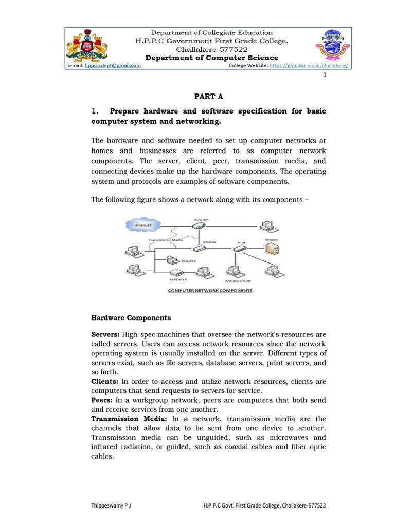 Computer Networks Lab Manual (B.SC) | PDF