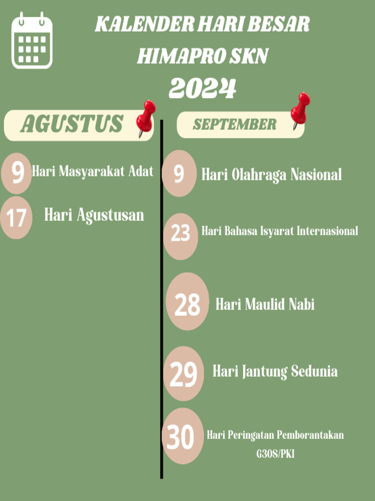 Kalender Hari Besar Hima - 20240723 - 221414 - 0000 | PDF