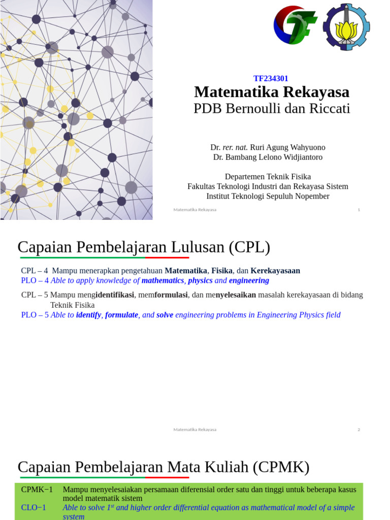 M2a PDB Bernoulli Dan PDB Riccati | PDF