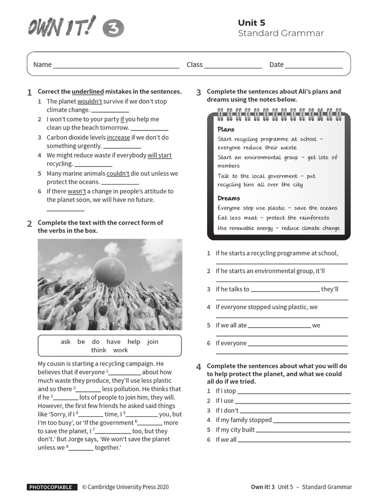 Standard Grammar Unit5 Without Answers | PDF