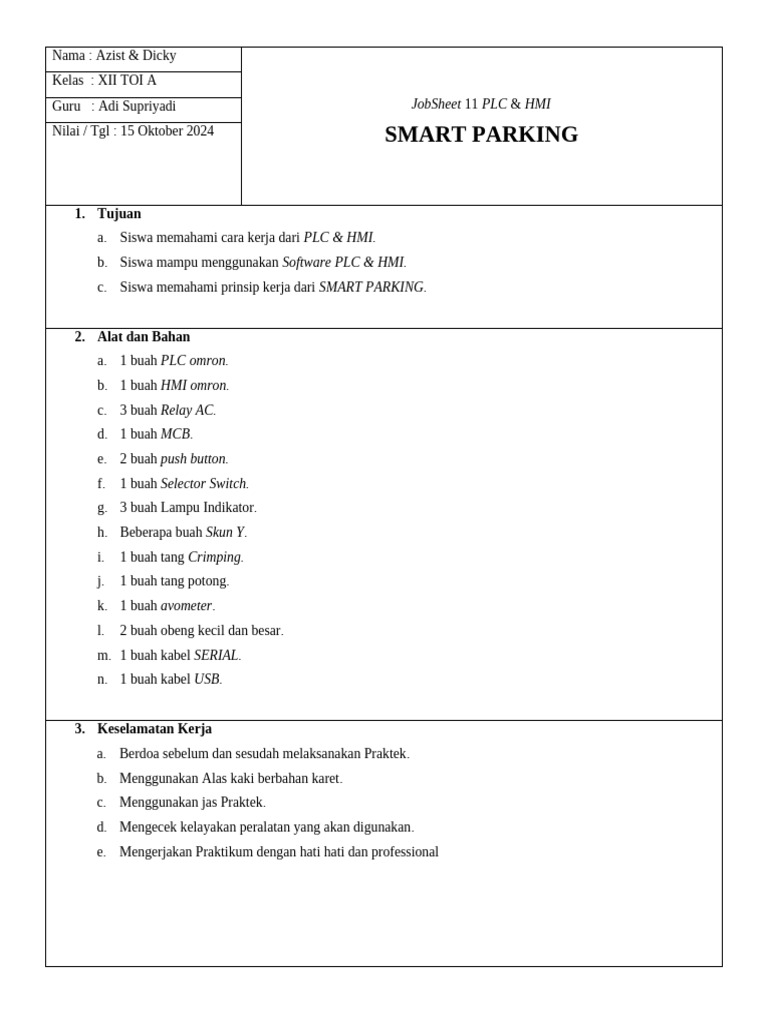 Laporan Smart Parking | PDF