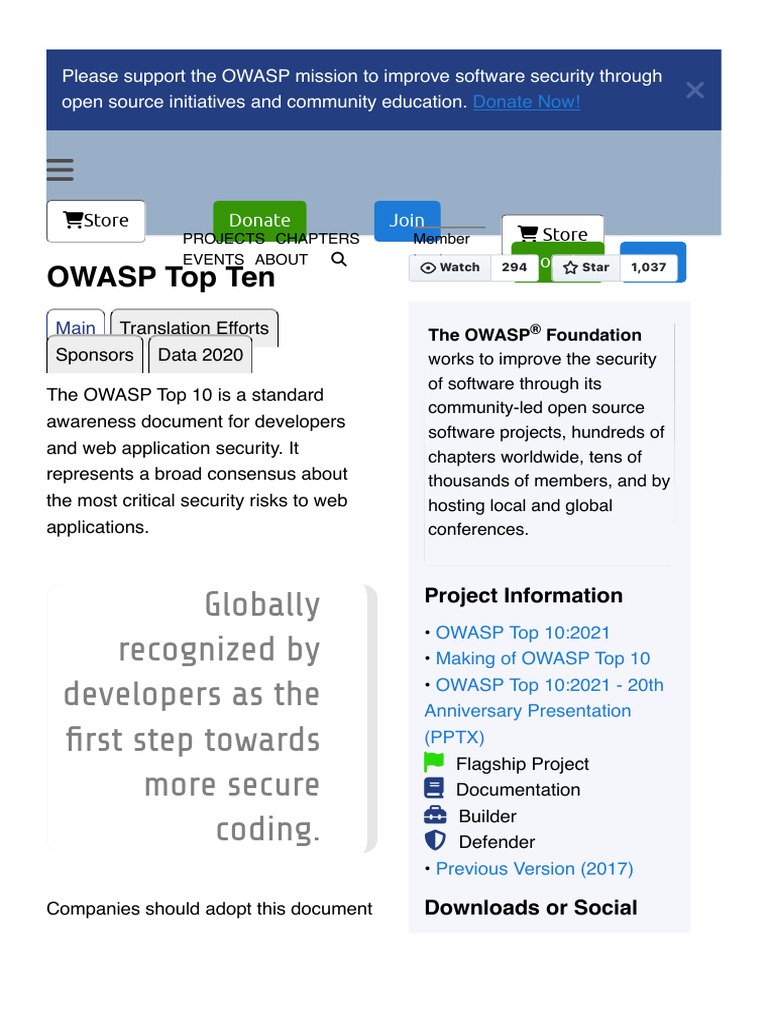 OWASP Top Ten - OWASP Foundation | PDF