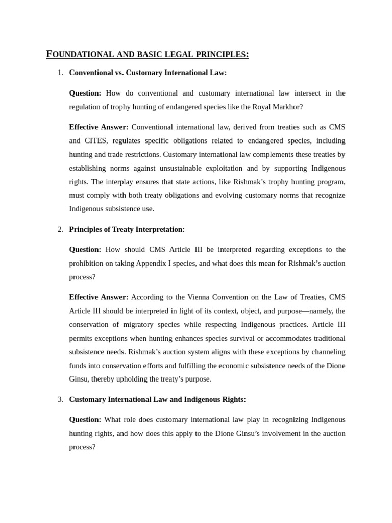 Foundational and Basic Legal Principles | PDF | International Law | Treaty