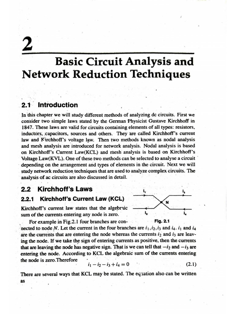 Basic Circuit Analysis & Network Reduction Techniques CT 1 | PDF