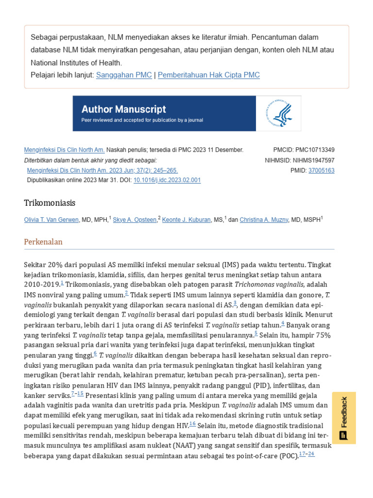 Trikomoniasis - PMC | PDF