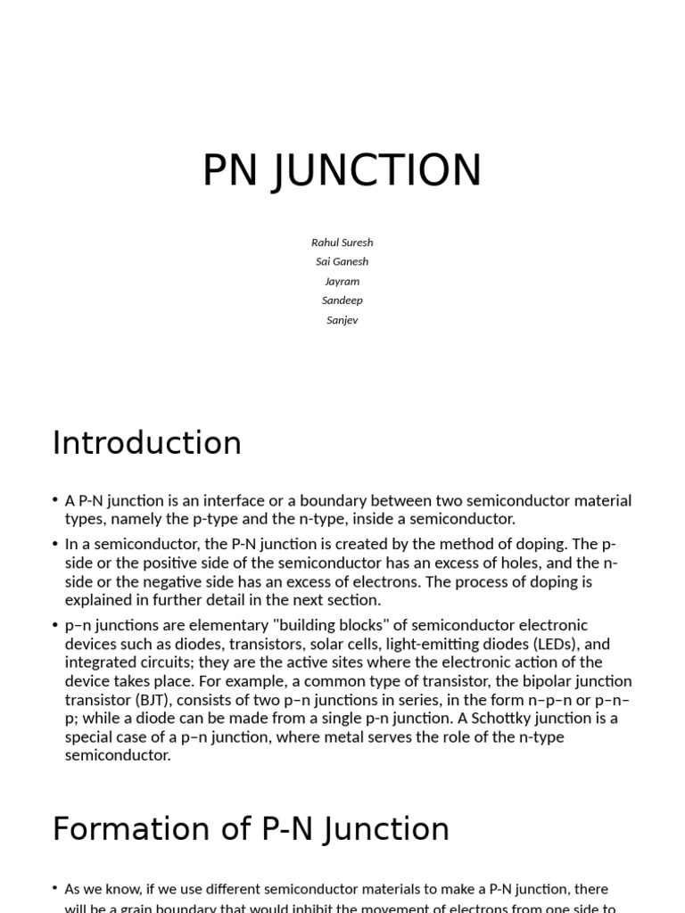 PN Junction | PDF